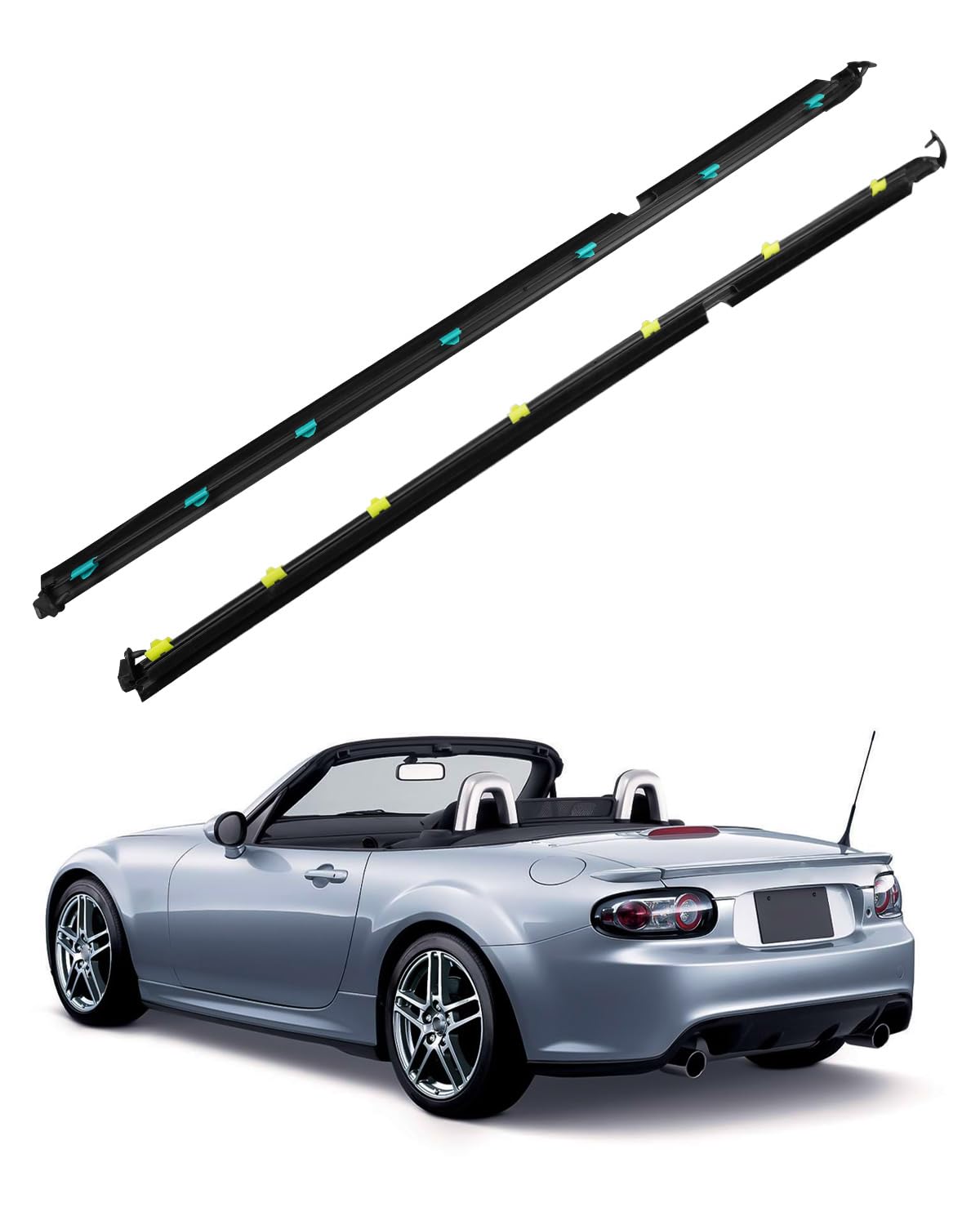 2 Pcs Weatherstrip Window Molding Trim Seal Belt Fit for Mazda Miata ...