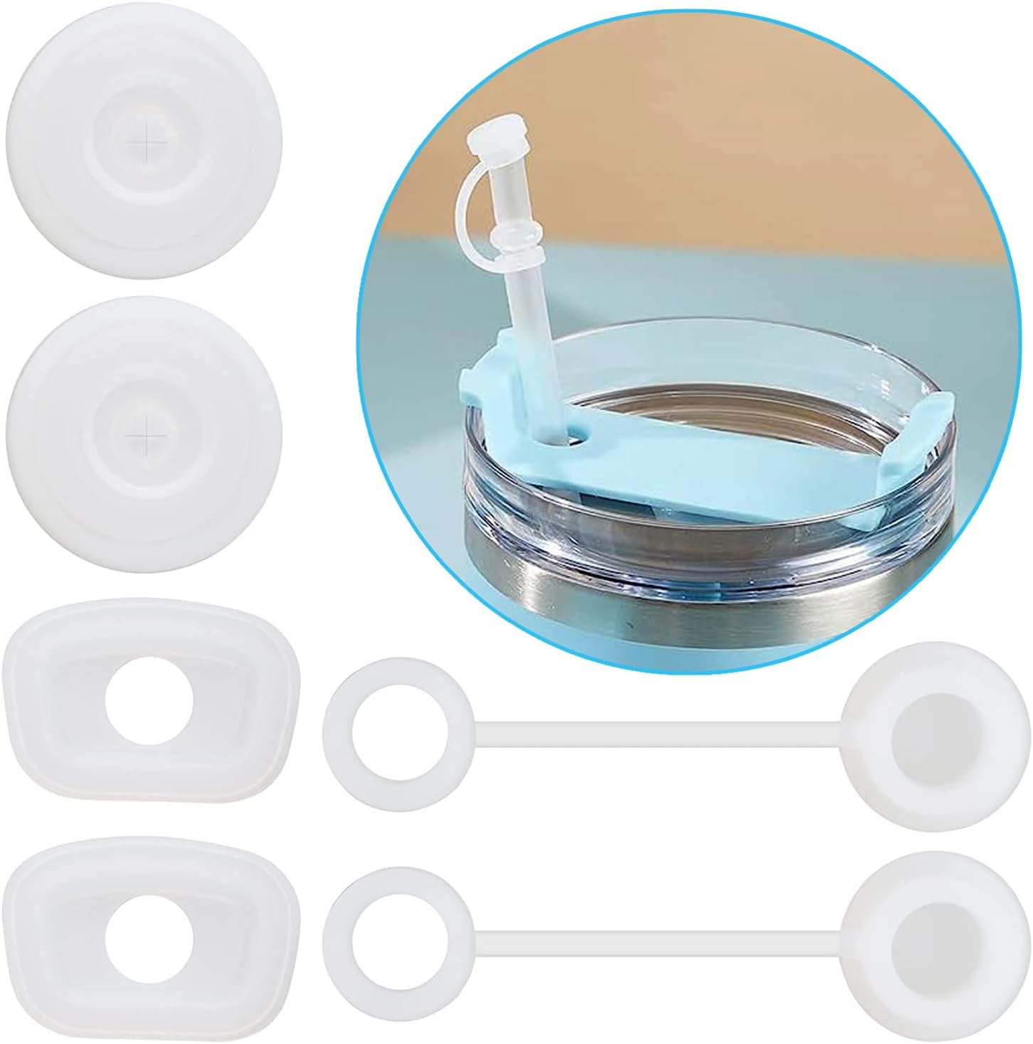 Amazon.com: Silicone Spill Proof Stopper Set of 3, Compatible with ...