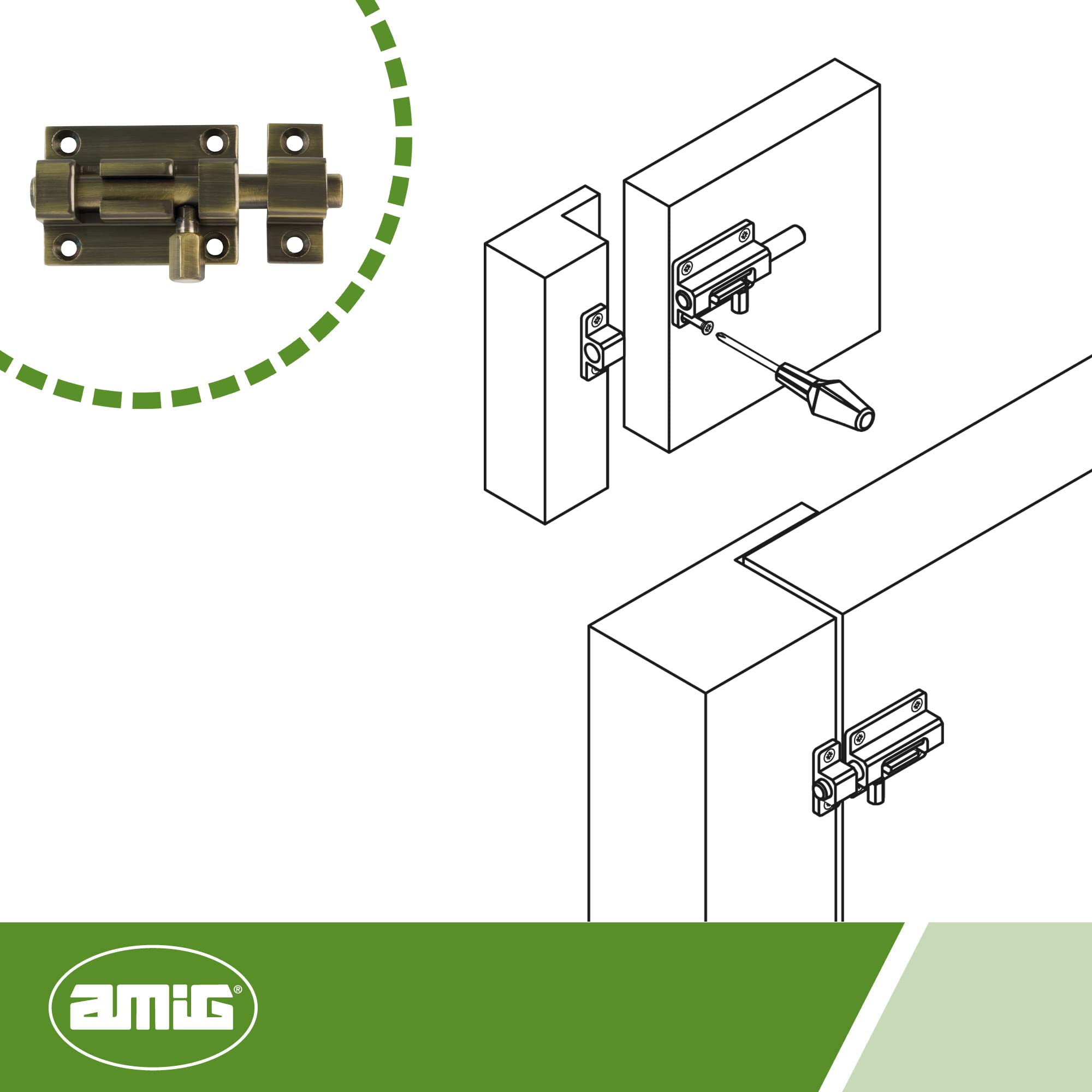 Amig – Overlap Pin for Doors Mod.700 | 40 x 37 mm | Security Latch for ...