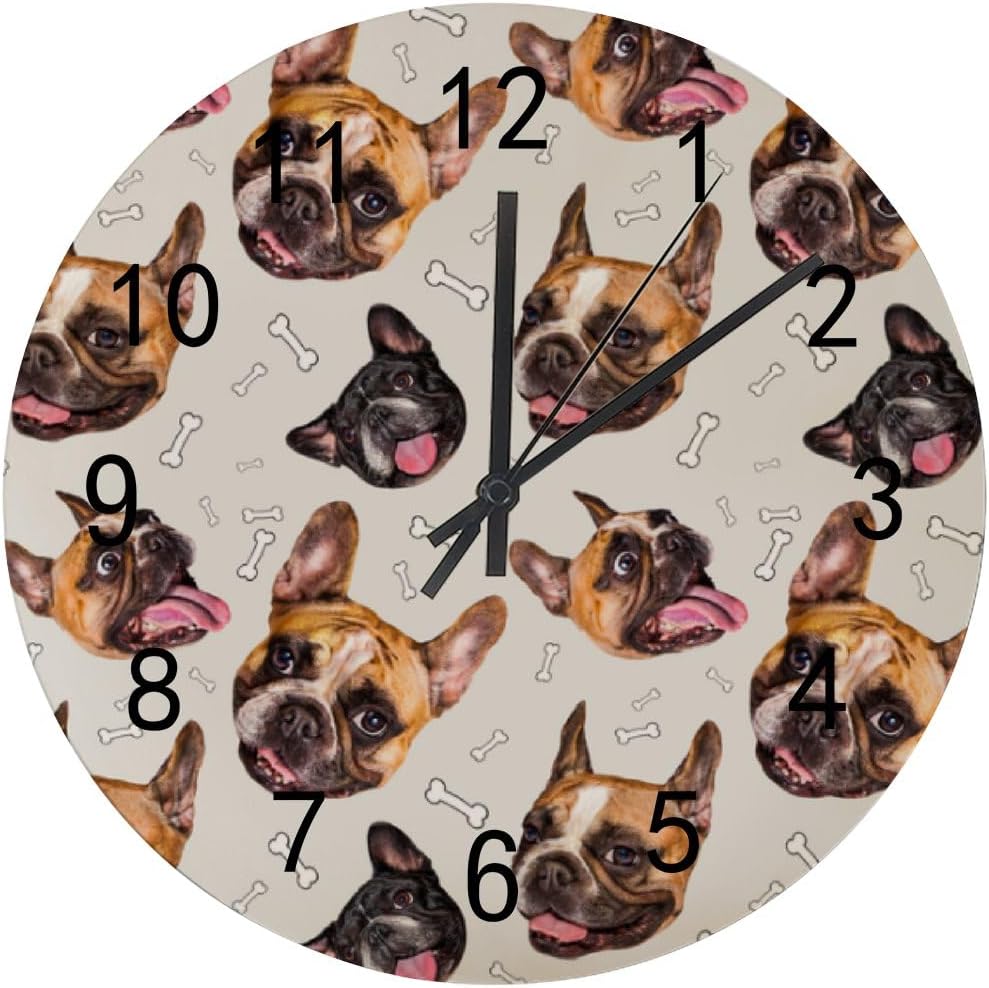 Amazon.com: Wooden Wall Clocks Silent Hanging Clock Round Retro ...