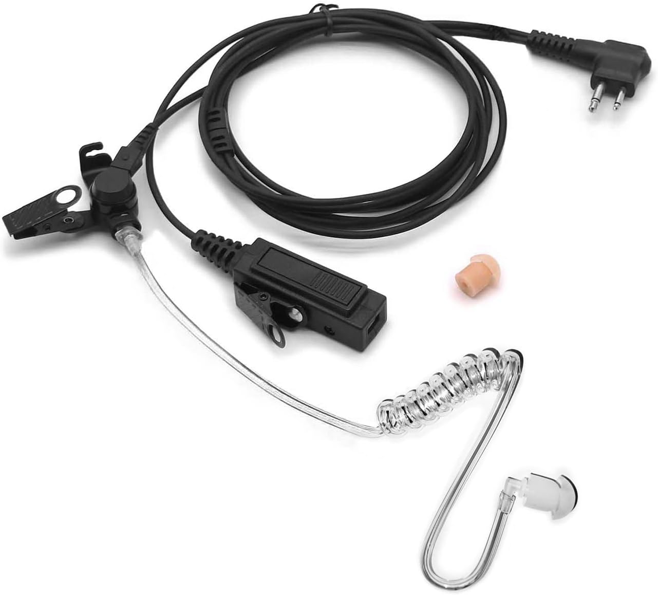 Amazon.com: HQRP 4-Pack Hands Free 2-Pin Headset with Earpiece and ...