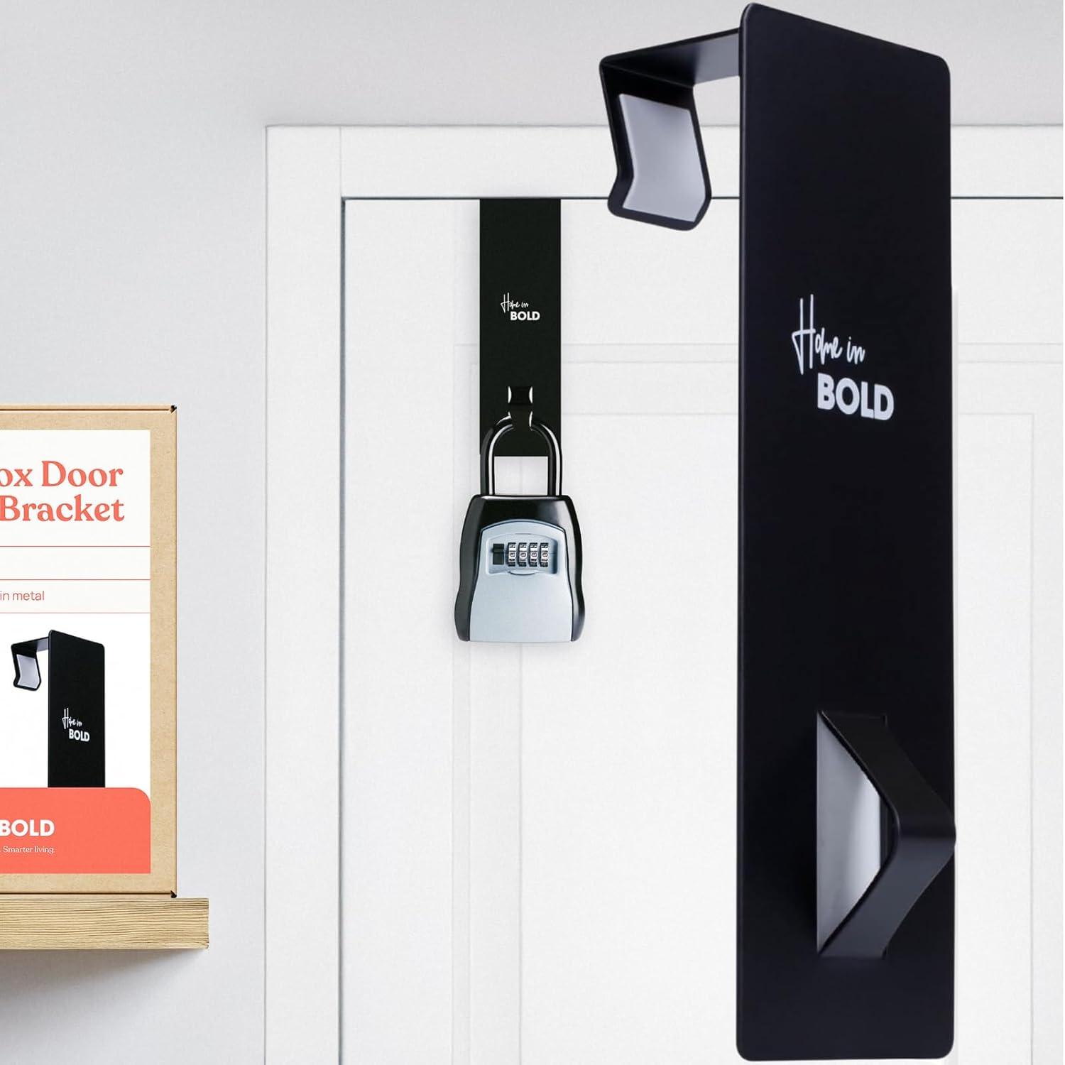 Amazon.com: Lock Box Door Mount Bracket - Over The Door Mounted Lockbox ...