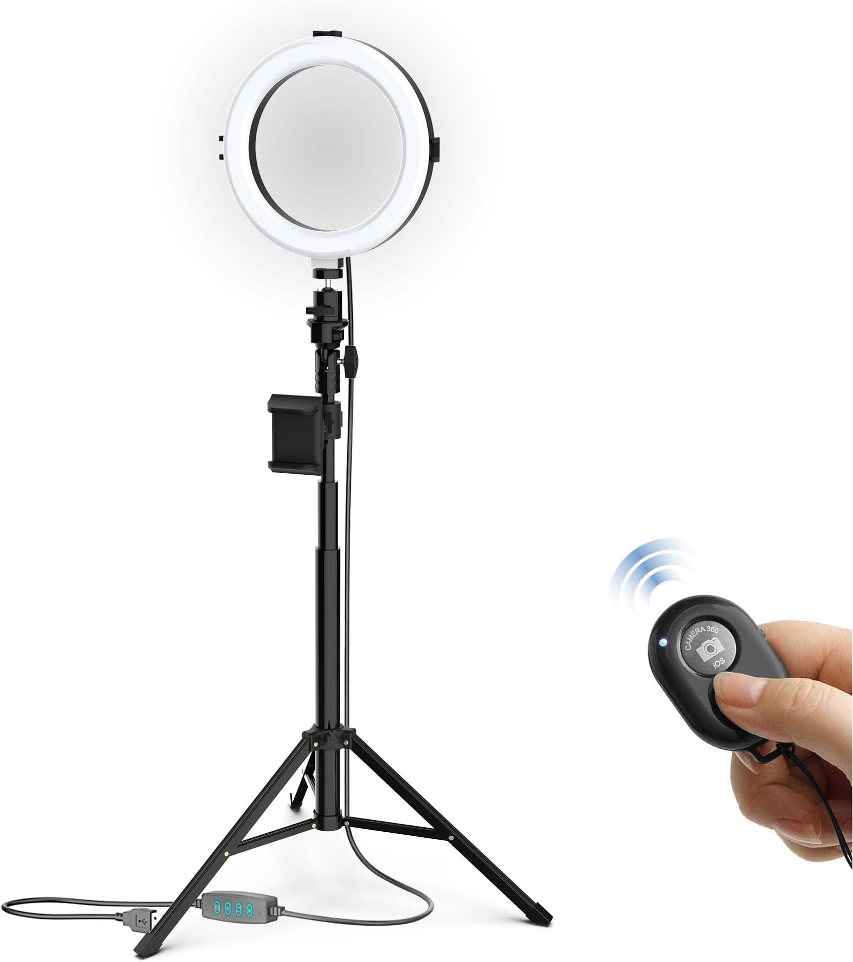 Amazon.com : Bower 8" Selfie Ring Light Studio with Adjustable Tripod ...