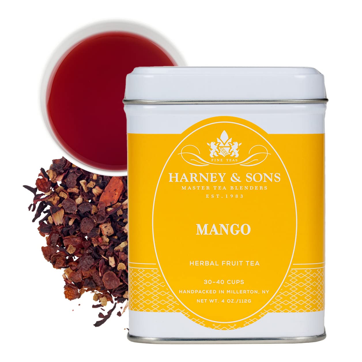 Amazon.com : Harney & Sons Mango Fruit Tea | 4 ounce loose Herbal Mango ...
