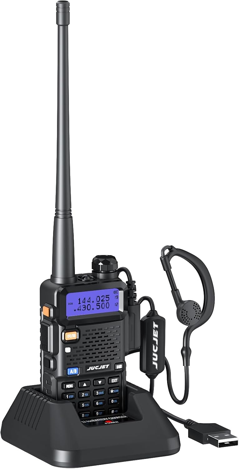 JUCJET UV 5R Walkie Talkies, Two-Way Radio (VHF/UHF) FM Walkie Talkies ...