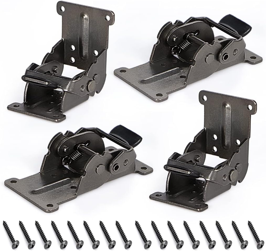 Skelang 4-Pack Folding Brakcet 0°-90°-180°, Foldable Hinge Bracket ...