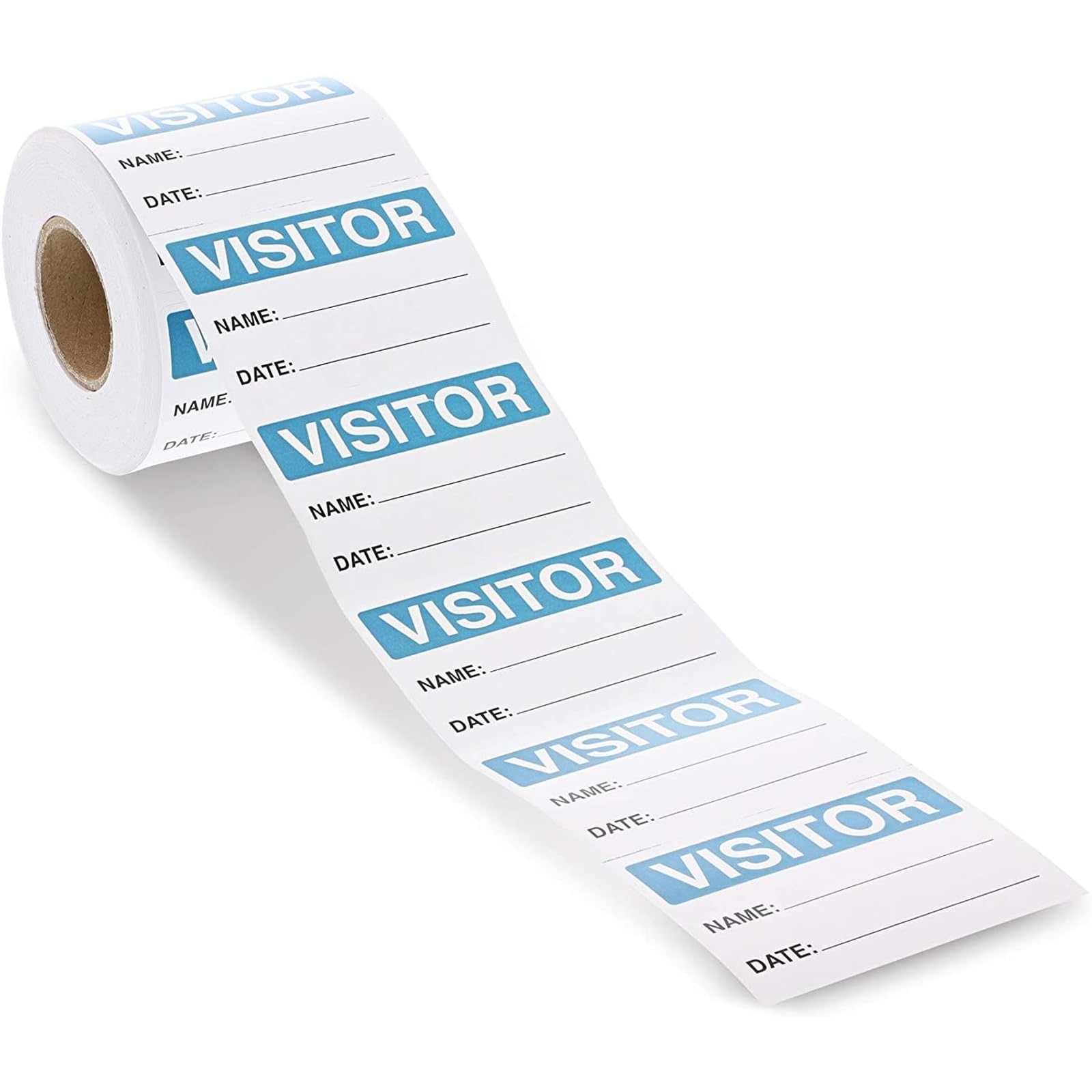 Amazon.com : 500 Visitor Pass Stickers Identification Label Roll ...