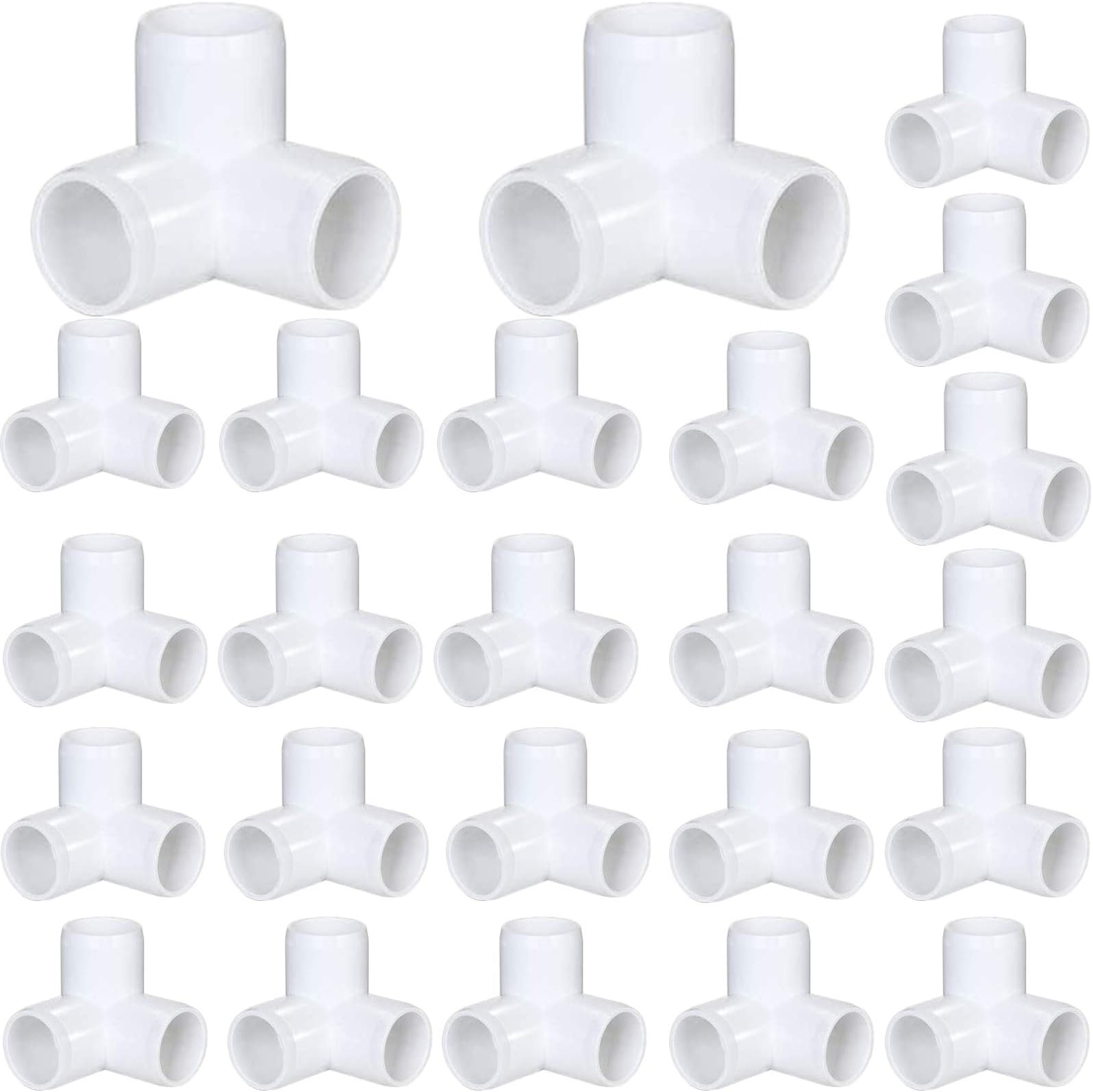 Amazon.com: 10Pcs 4 Way 16mm Elbow PVC Pipe Fitting Build Heavy Duty ...