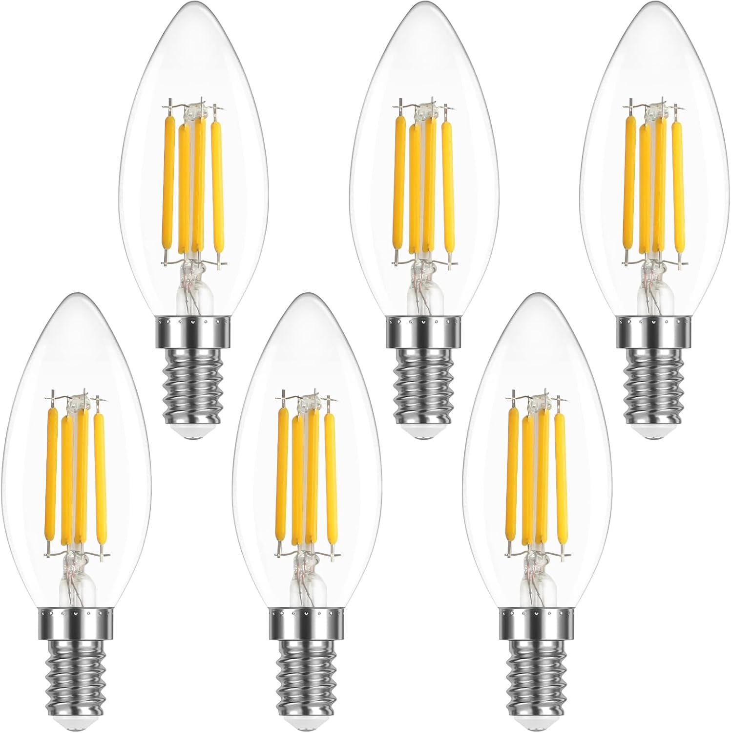 YUNRRD E14 Led SES Candle Light Bulb,Small Screw,4W Equivalent to 40W ...