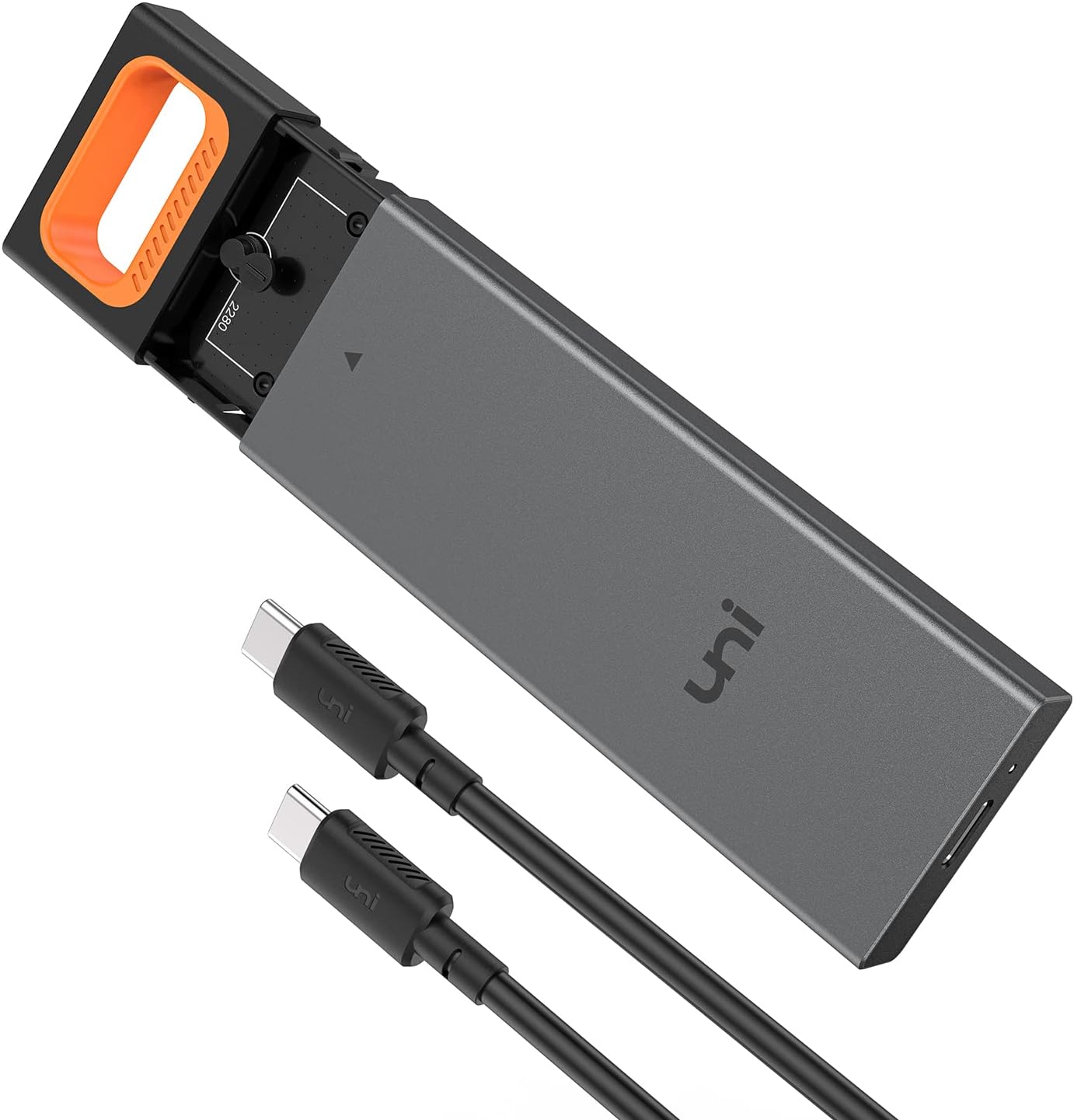 Brandclub - uni M.2 NVMe SATA SSD Enclosure Tool-Free 10Gbps USB 3.2 ...