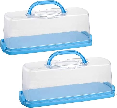 Amazon.com: Cheeren 2 Pack Plastic Loaf Cake Storage Container, Bread ...