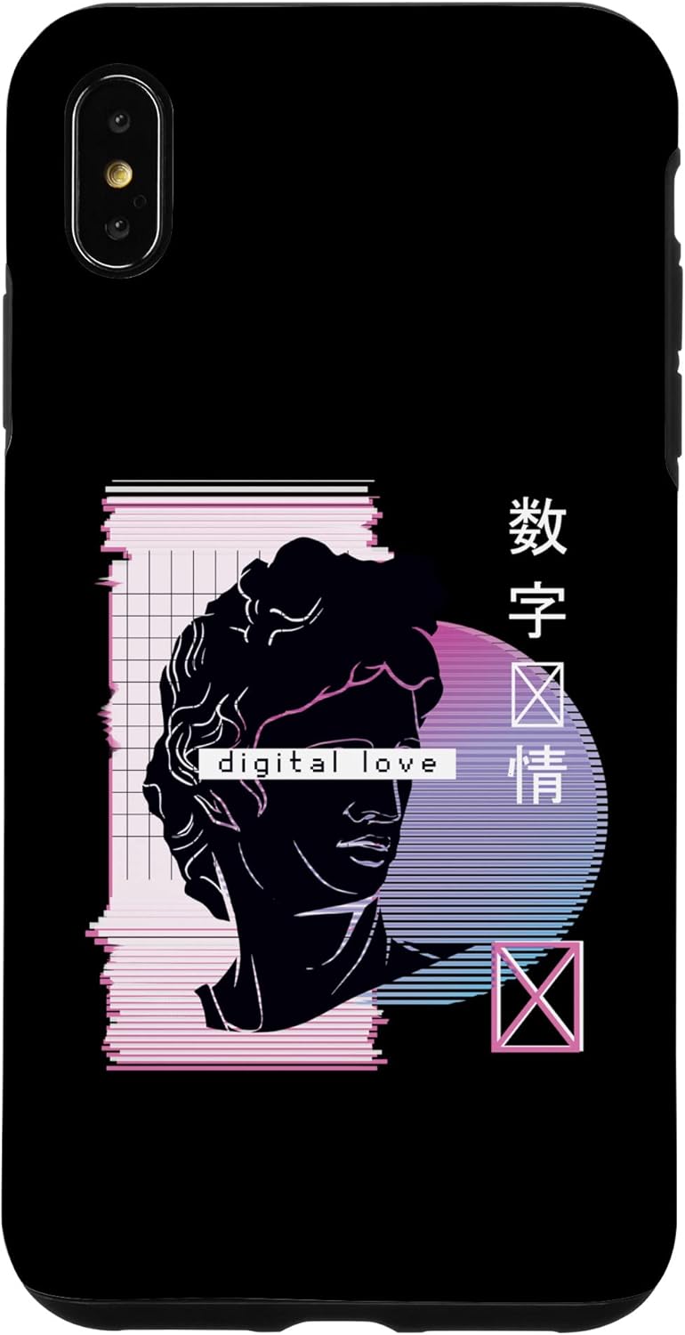 Amazon.com: iPhone XS Max Digital Love Vaporwave Aesthetic Fashion Paradise Retrowave Case ...