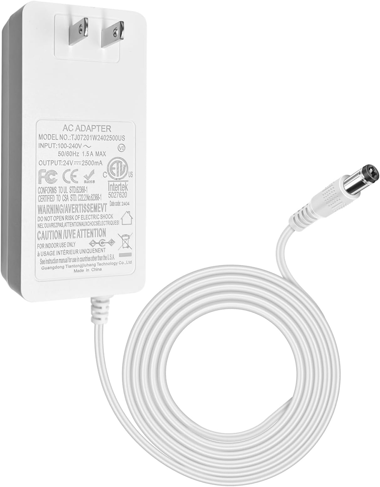 Amazon.com: 24V Power Supply Adapter, 2.5A 60W Wall Plug Switching ...