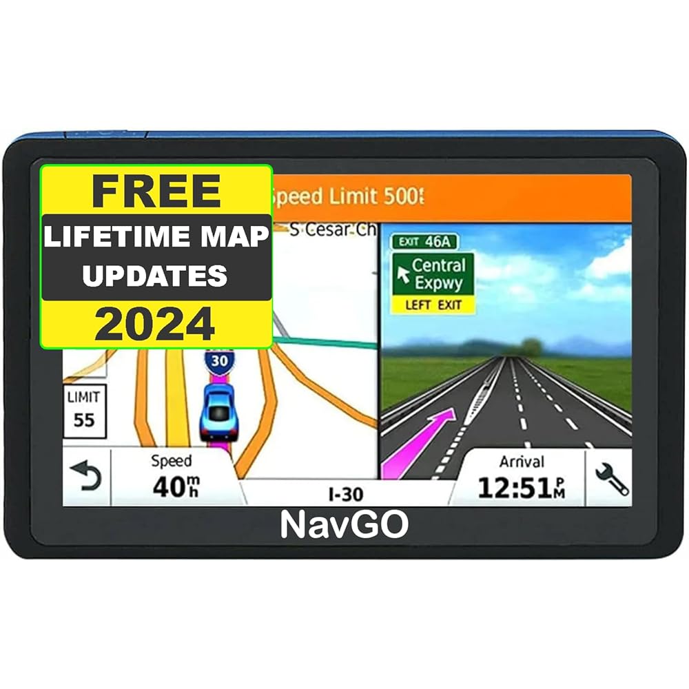 $13/mo - Finance NavGO GPS Navigation for Car Latest 2024 Map 7 inch ...