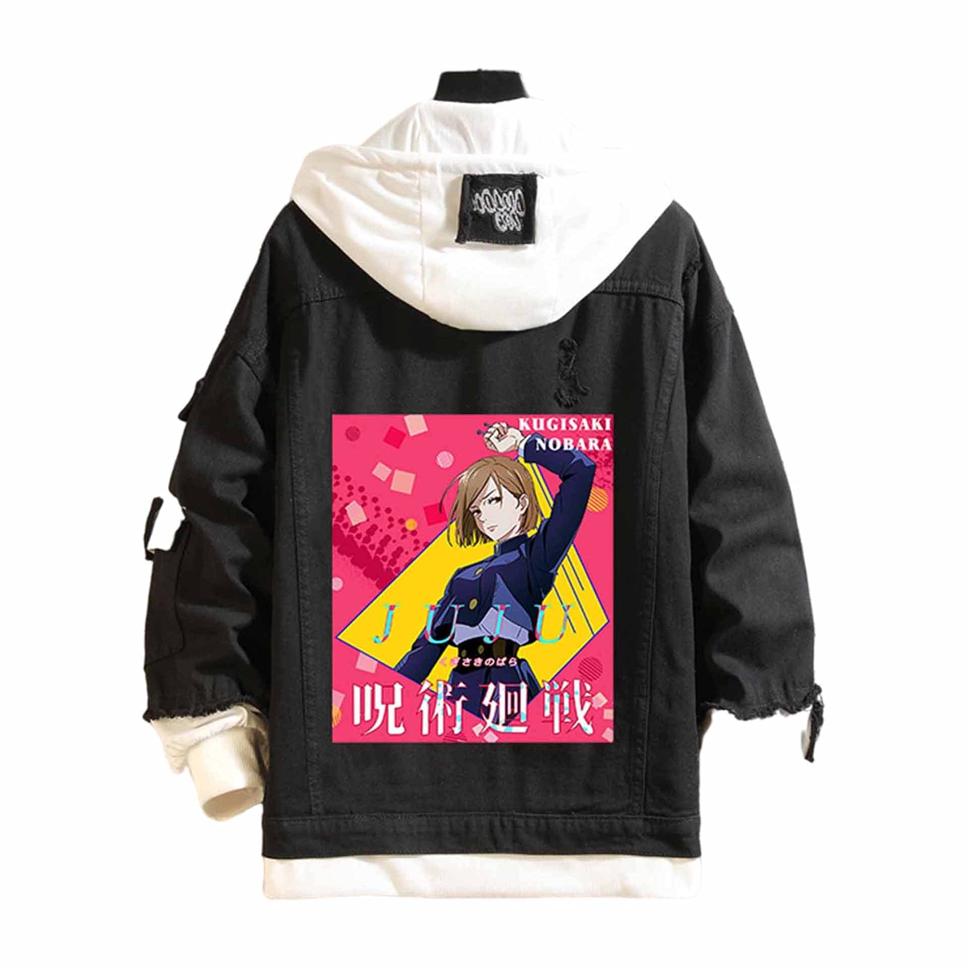 Anime Hoodie Jujutsu Kaisen Anime Clothing Denim Sweater Jacket Gojo ...
