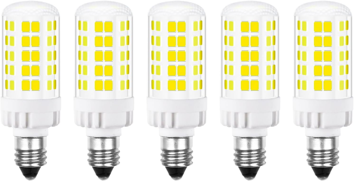 Maelsrlg E11 LED Bulb Dimmable, 50W Equivalent, Daylight 6000K, T4 Mini ...