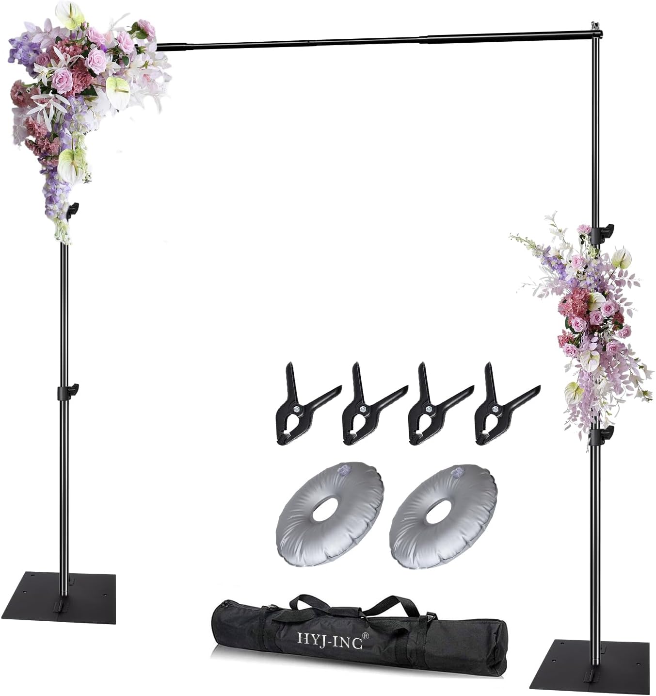 Amazon.com : HYJ-INC Pipe and Drape Photography Backdrop Stand Kit ...