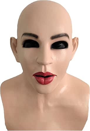 Amazon.com: Realistic Female Full Head Human Latex Cosplay Mask ...