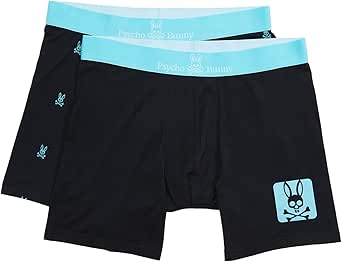 Psycho Bunny 2-Pack Boxer Brief Blue Fish MD at Amazon Men’s Clothing store