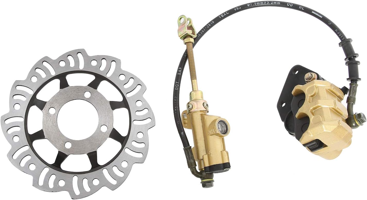 Amazon.com: Yaegarden Rear Brake System Brake Disc Motor Disk Kit Set ...
