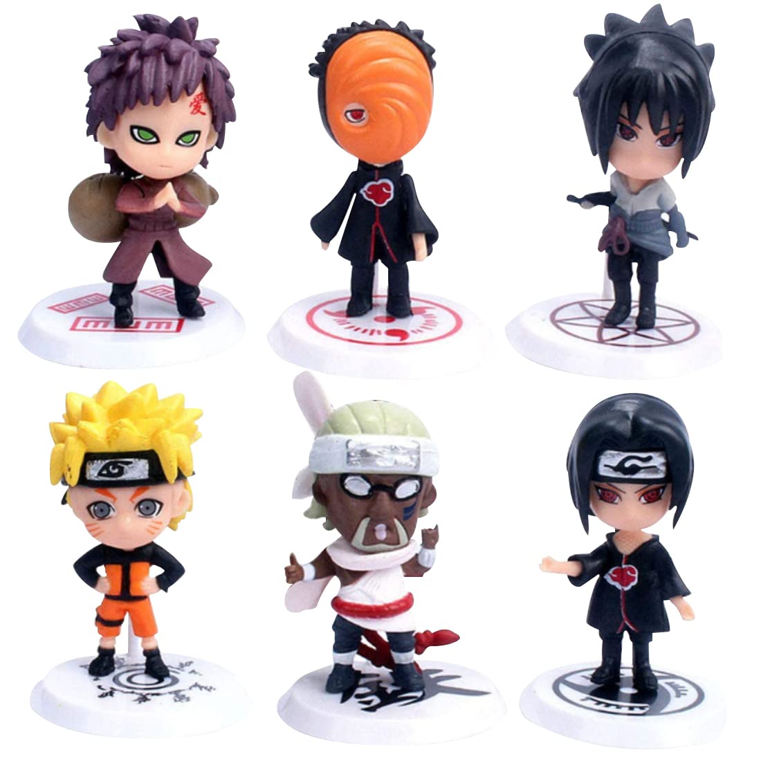 Buy 6 pcs Naruto Figures Model Wopin- Naruto Figures Model Cake ...