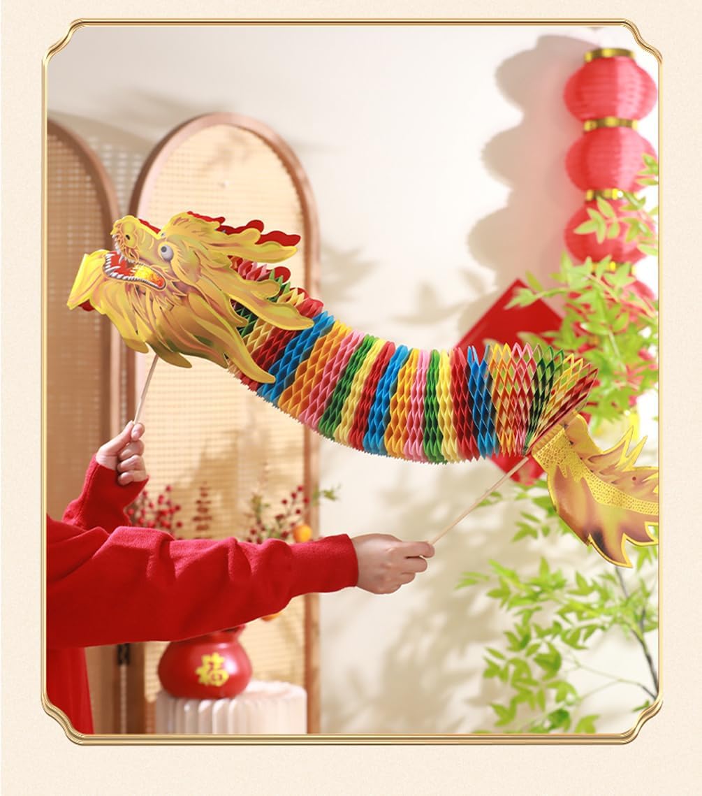 Amazon.com: TOTIEJFJ 3D Dragon Hanging Paper Decoration(4.92ft ...