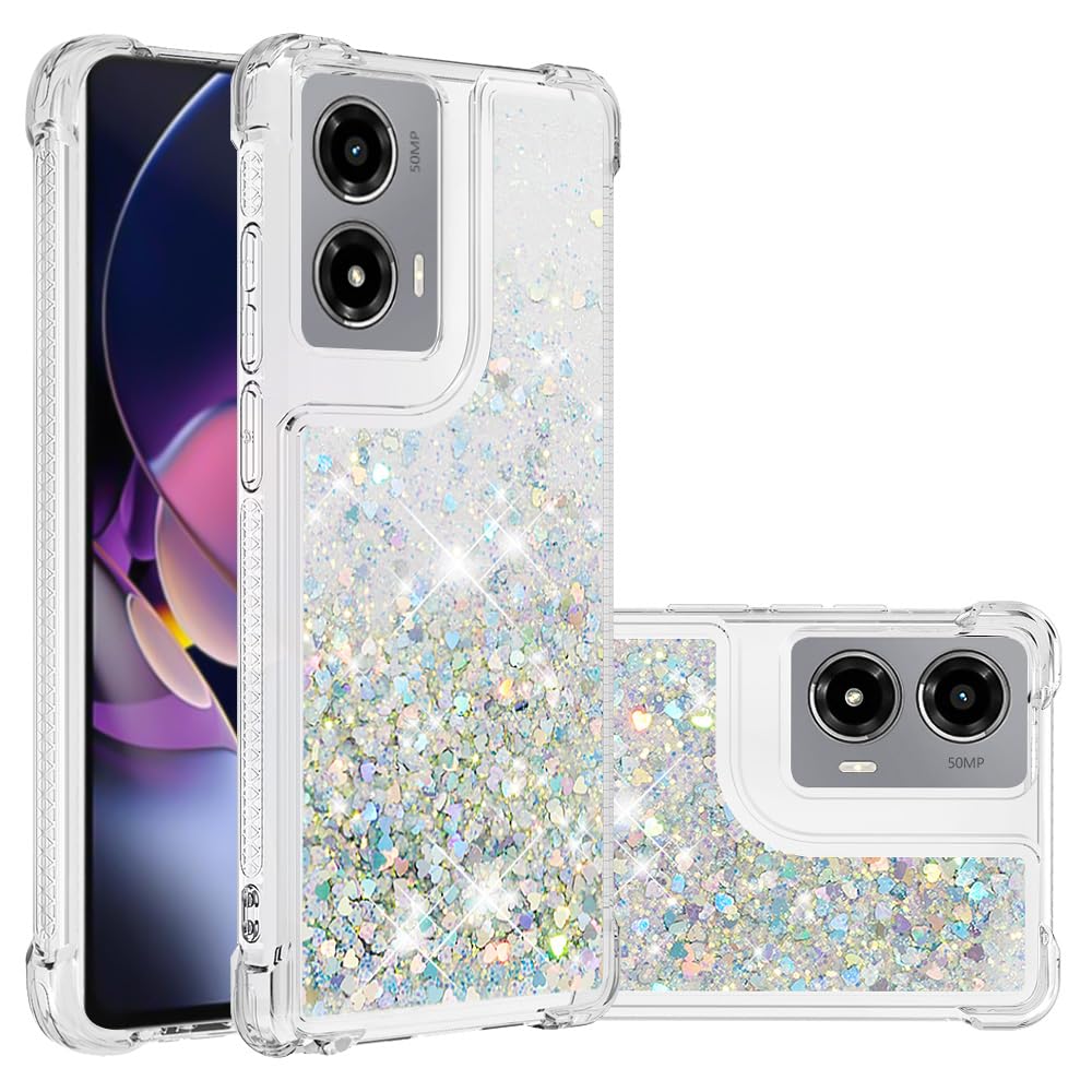 Amazon.com: Eilkmcre for Motorola Moto G Stylus 5G 2024 Case, Glitter Cute Bling Sparkle Flowing ...