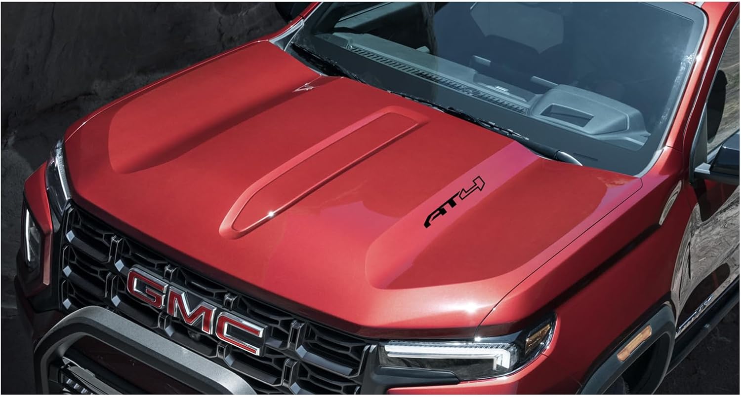 Amazon.com - GMC Canyon AT4 Matte Black Hood Lettering Decals 2023-2026 ...