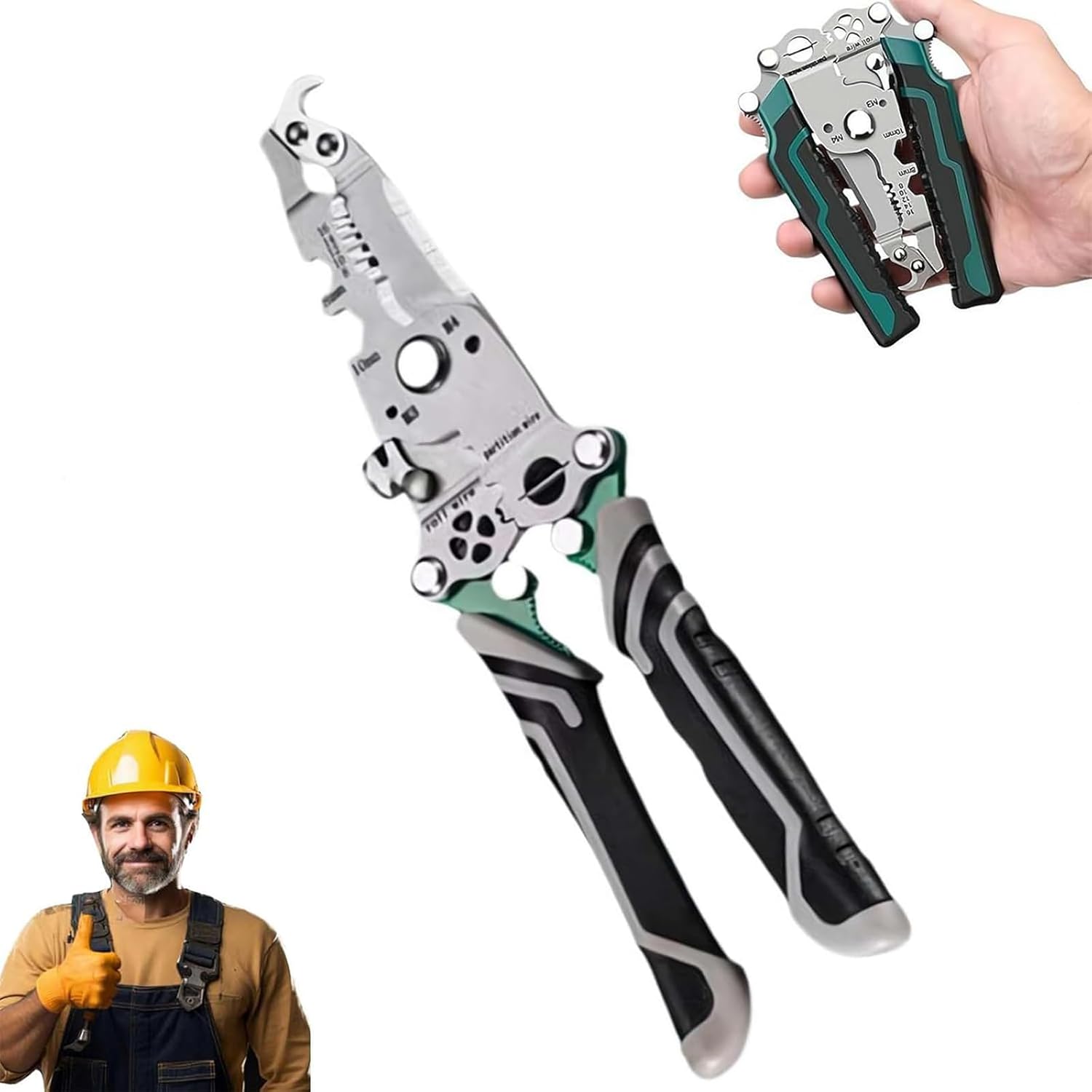 18 in 1 Foldable Wire Stripper, 2024 Upgraded Multifunctional Foldable ...
