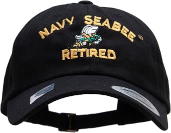e4Hats.com Licensed US Navy Seabee Retired Unstructured Low Profile 6 ...