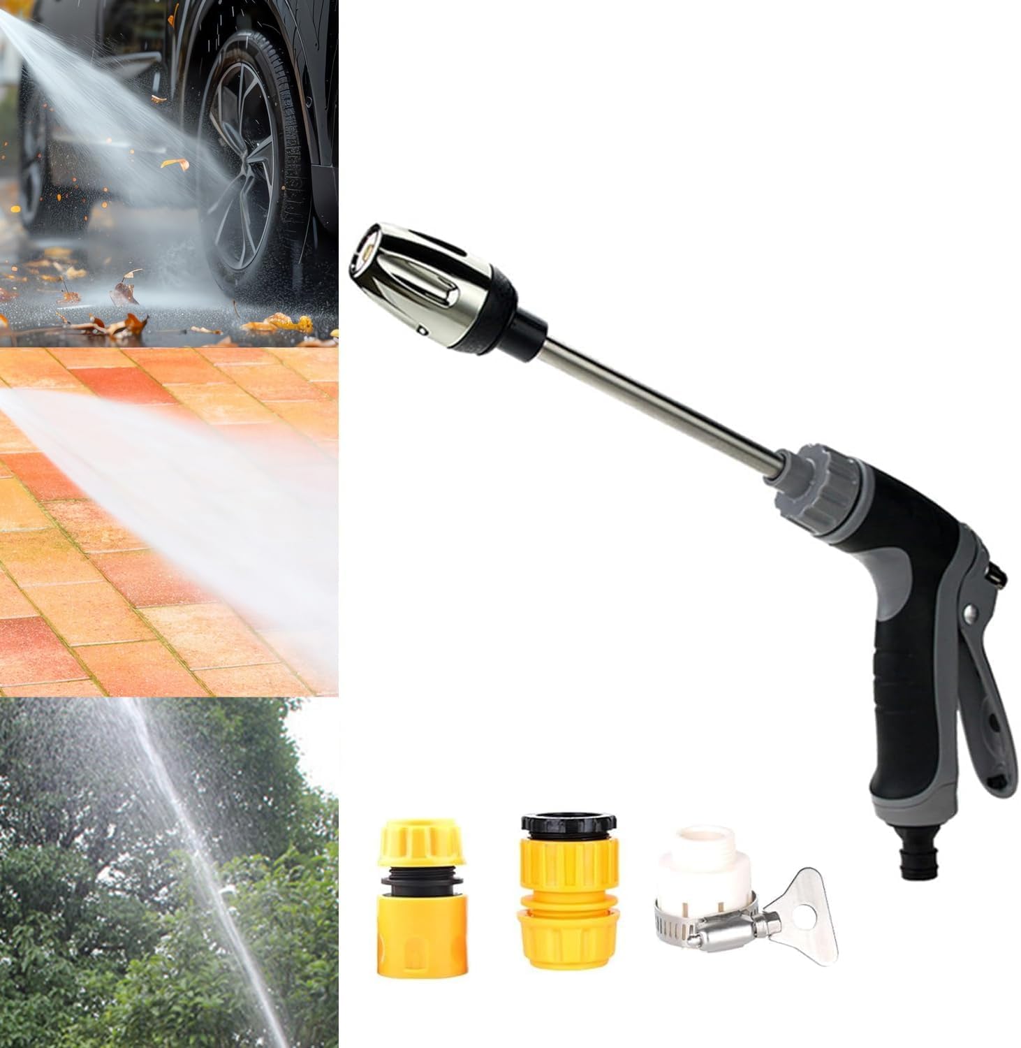 Pressure Washer, High-Pressure Turbo Washer for Garden Hose, Power ...