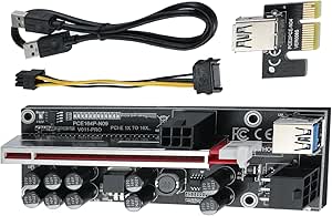 Amazon.com: YBBOTT PCIE Riser 1X to 16X GPU Riser Card V011-PRO, with 0 ...