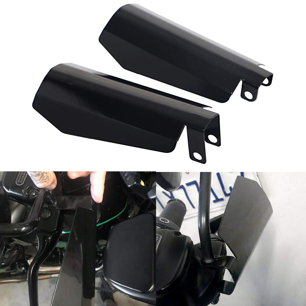 Amazon.com: Bid4ze Pair Motorcycle Black Coffin Cut Handguard Hand ...
