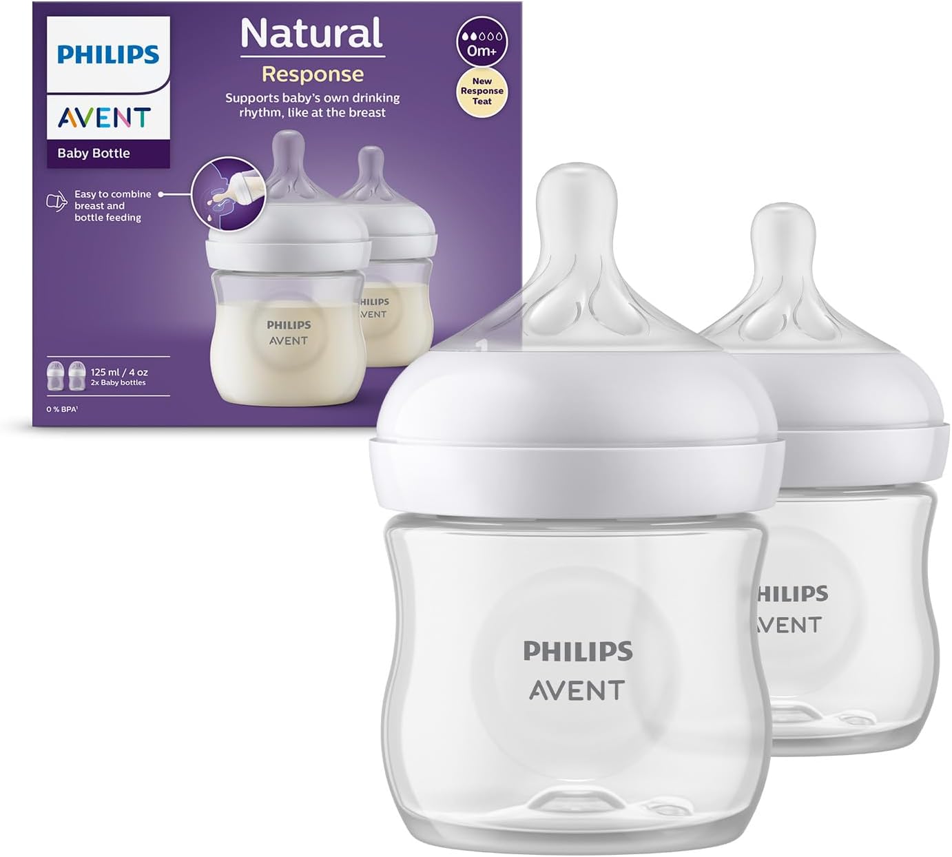 AVENT Philips Natural Bottle, 125ml- Pack of 2: Buy Online at Best ...