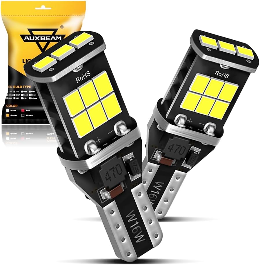 Amazon.com: Auxbeam T15 Led Light Bulb 921 LED Bulb W16W 800LM HID ...
