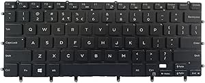 Amazon.com: for Dell XPS 15 9550 9560 9570 7590 Backlit Keyboard, UI ...