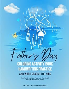 Father’s Day Coloring Activity Book, Handwriting Practice, and Word ...