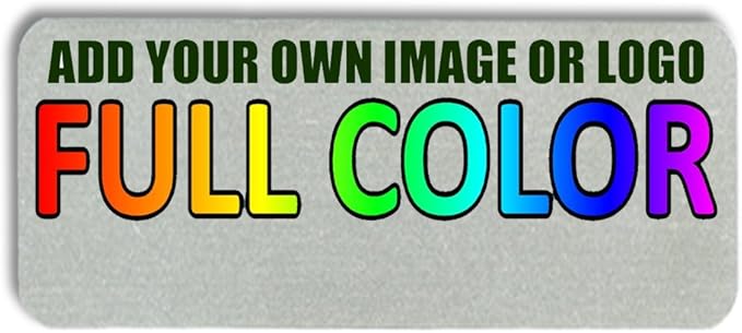 Amazon.com : Quick Badges Custom Logo Name Badges, Silver 100 Count ...