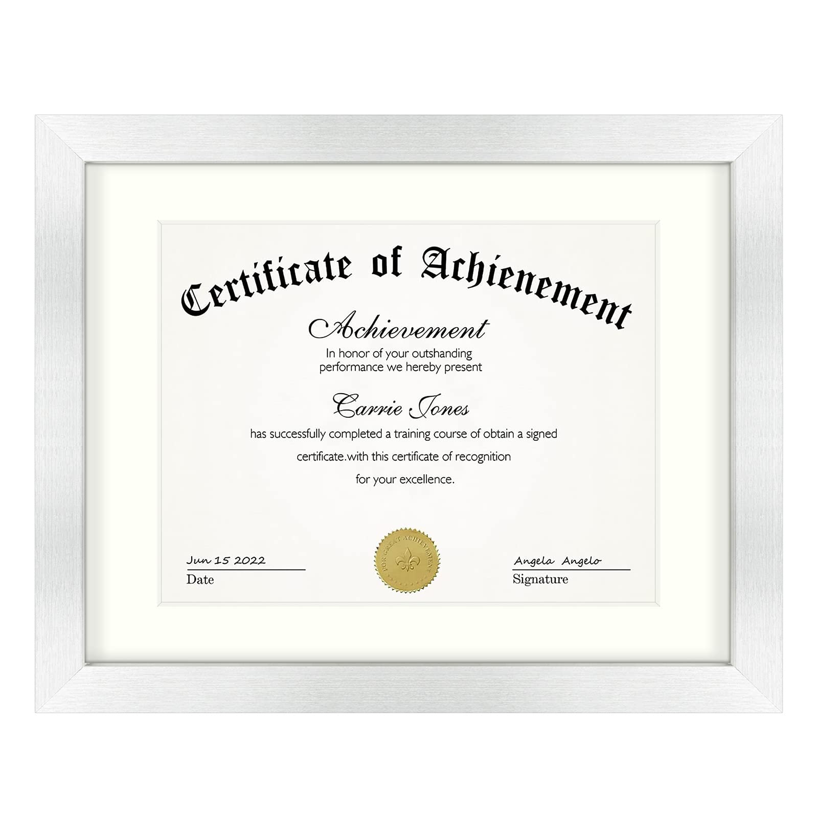Amazon.com - Frametory, 11x14 Certificate Frame with Mat for 8.5x11 ...