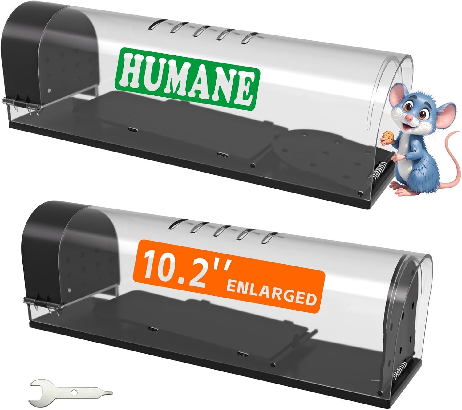 Amazon.com : MakeNook Humane Live Catch Mouse Trap – 10.2" Reusable No ...