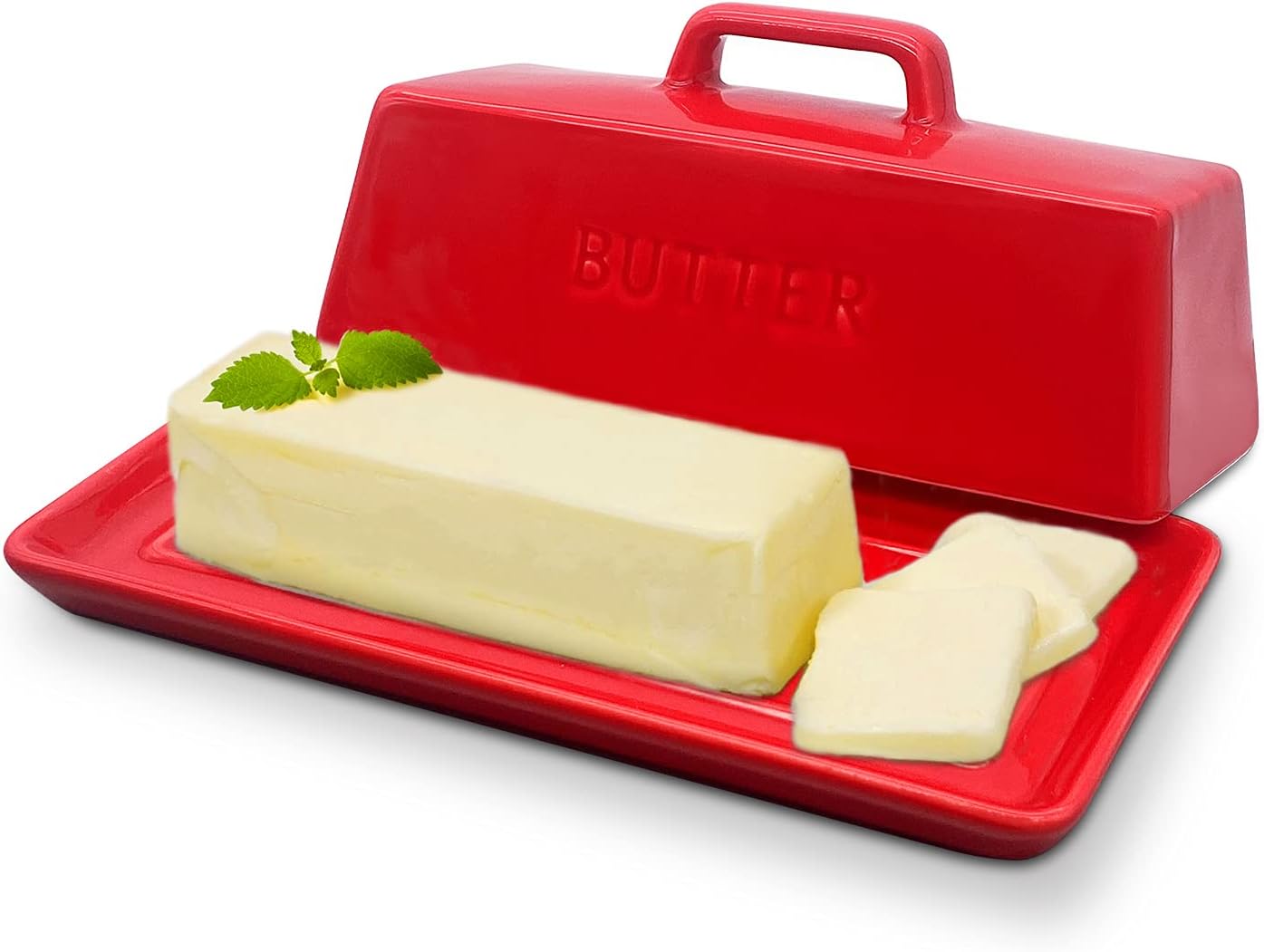 Amazon.com | Fiesta Covered Butter Dish, X-Large, Poppy: Butter Dishes