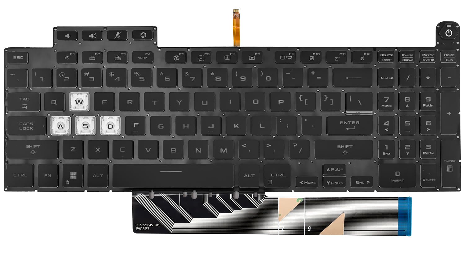 KBRPARTS Replacement Backlit Keyboard for ASUS TUF A15 F15 FA507 FX507 ...