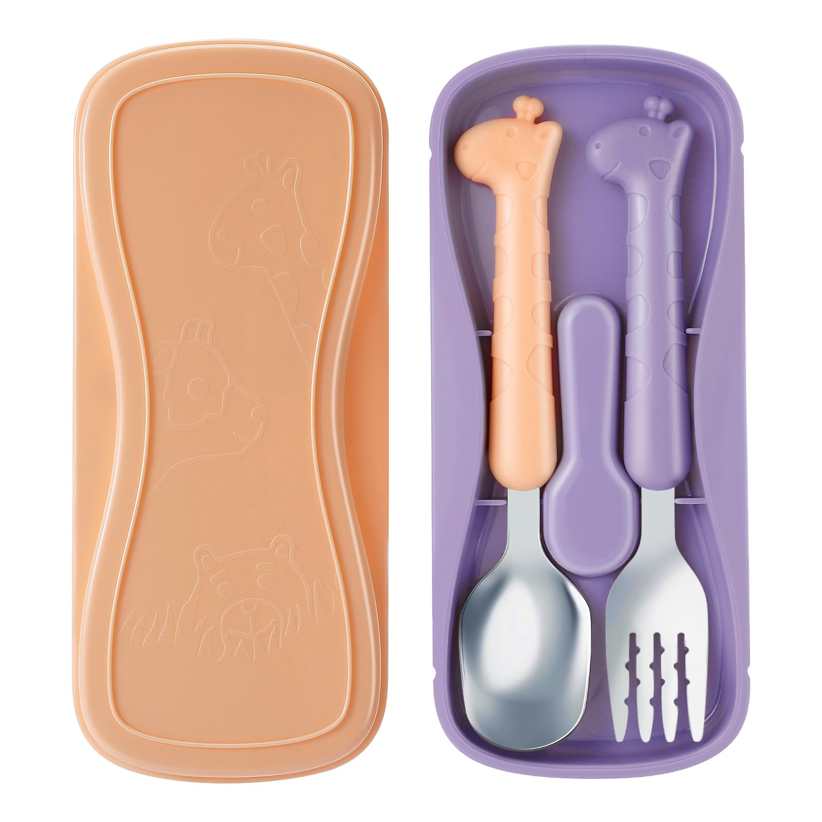 Amazon.com: lohodo Toddler Utensils Kids Spoon and Fork Set 18/8 ...