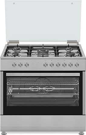 Ariston 90x60 cm Freestanding Cooker with Convection Oven, Full Gas ...