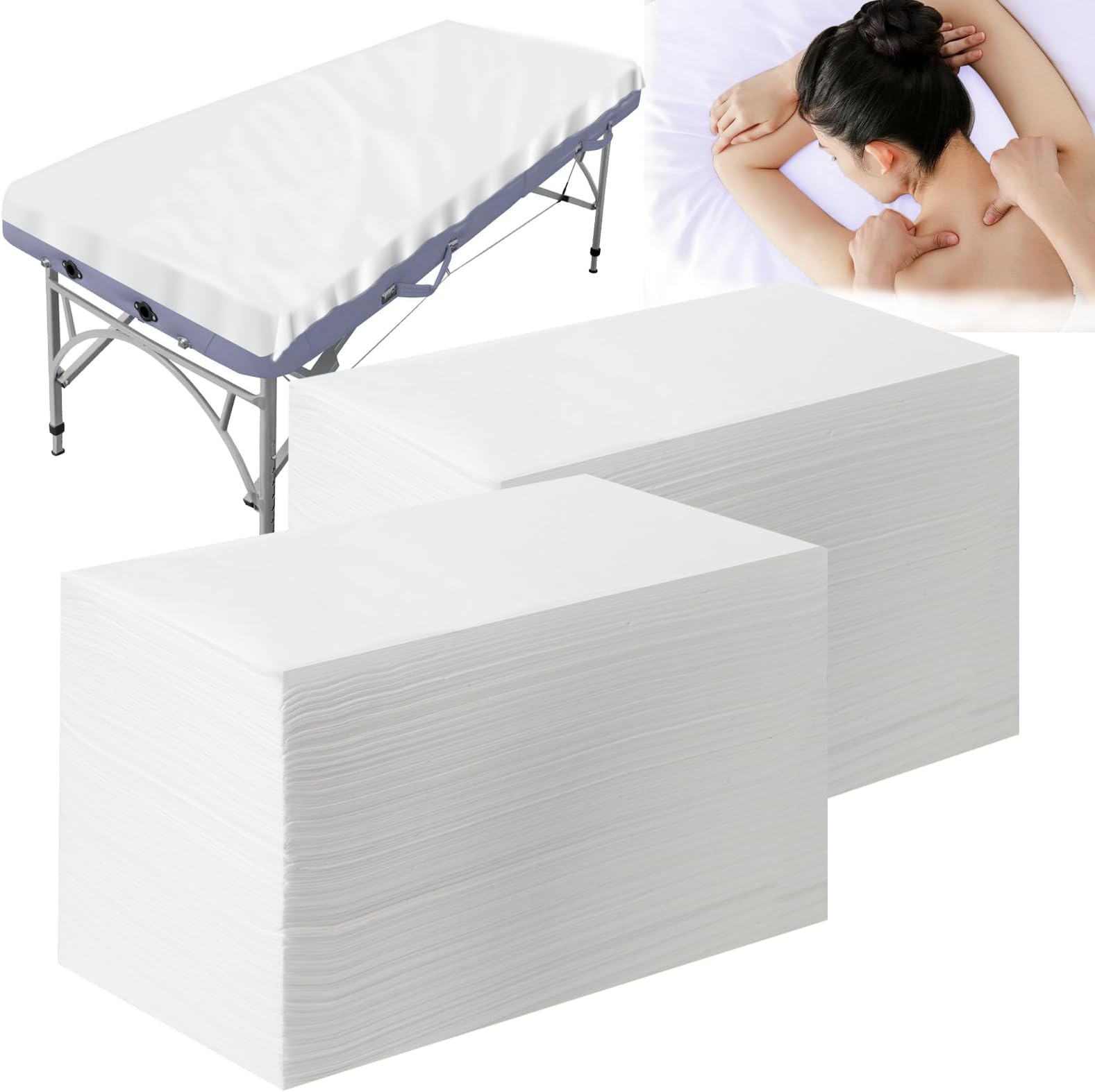 Amazon.com : Disposable Bed Sheets 100 Pcs 31" x 71" Massage Table ...
