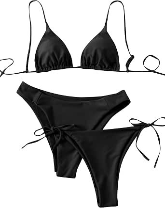 Amazon.com: OPOIPIN Women's Tie Side Triangle Top String Sexy Swimsuit ...