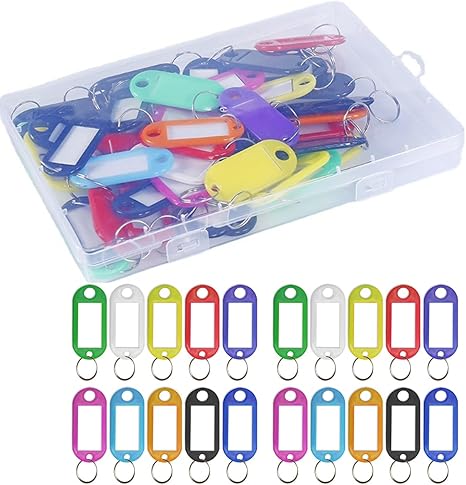 50 Pcs Key Tags with Labels Heavy Duty Key Tags with Labels Plastic Box ...