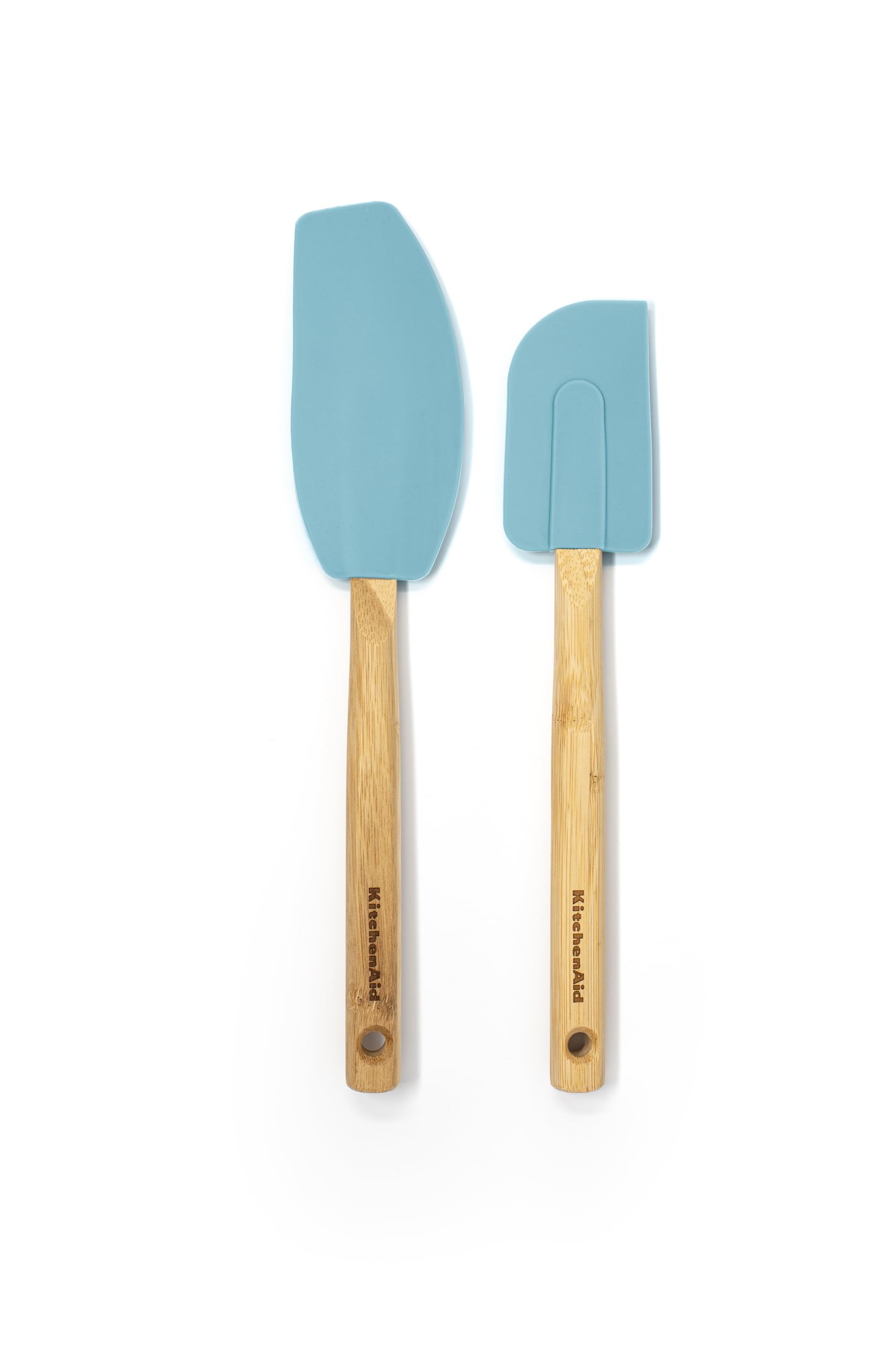 KitchenAid - Spatula Set, 2-Piece Silicone Spatulas with Bamboo Handles ...