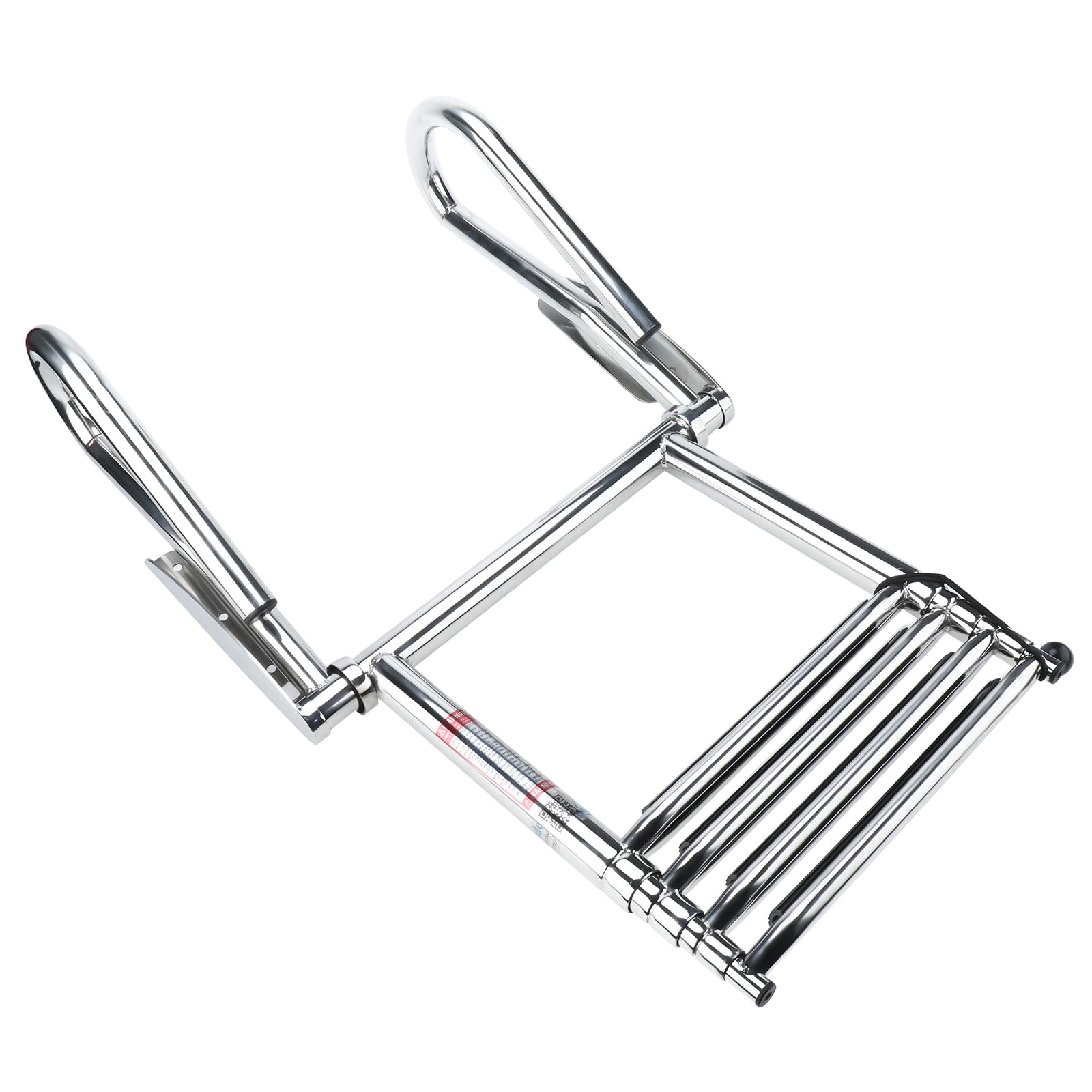 Collapsible Ladder Aluminum Folding 4-Step Pontoon & Dock Ladder ...