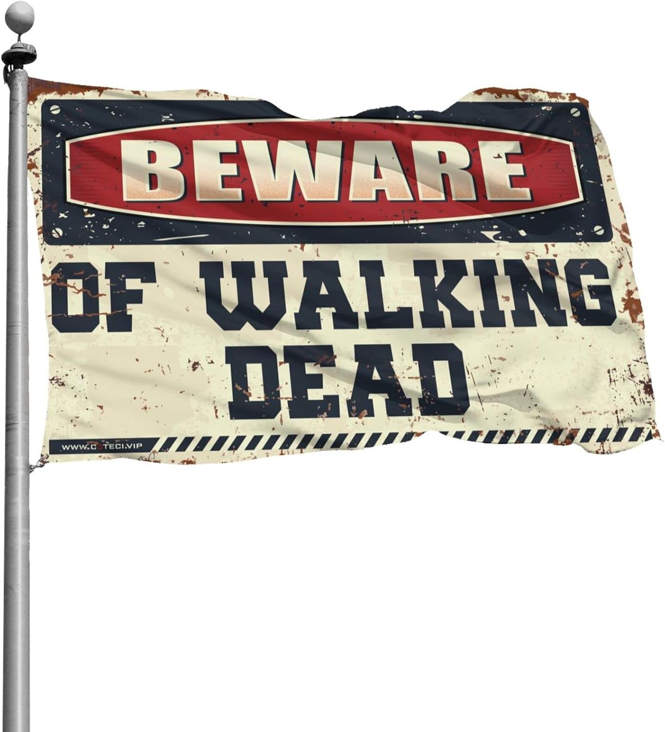 Amazon.com : Flags For Men Beware Of Walking Dead Flag Fall Porch Decor ...